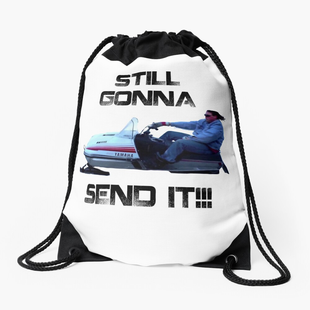"Still Gonna Send It Larry Enticer Meme Tee Shirt" Drawstring Bag for ...