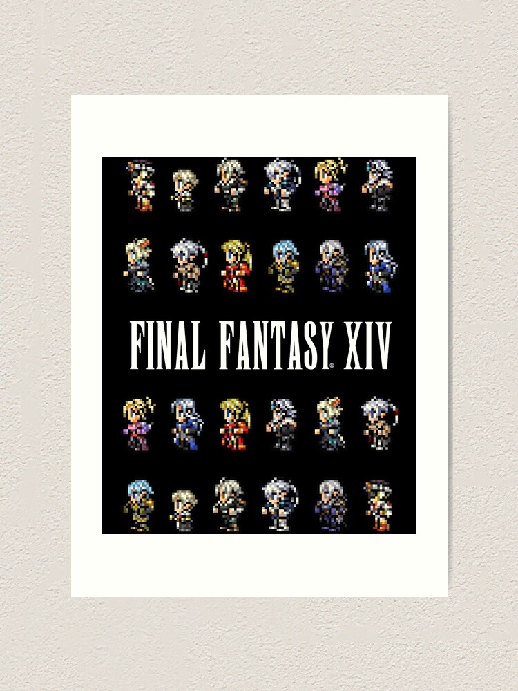 "Final Fantasy XIV 14 - Sprites PIXEL SPRITE" Art Print by ...