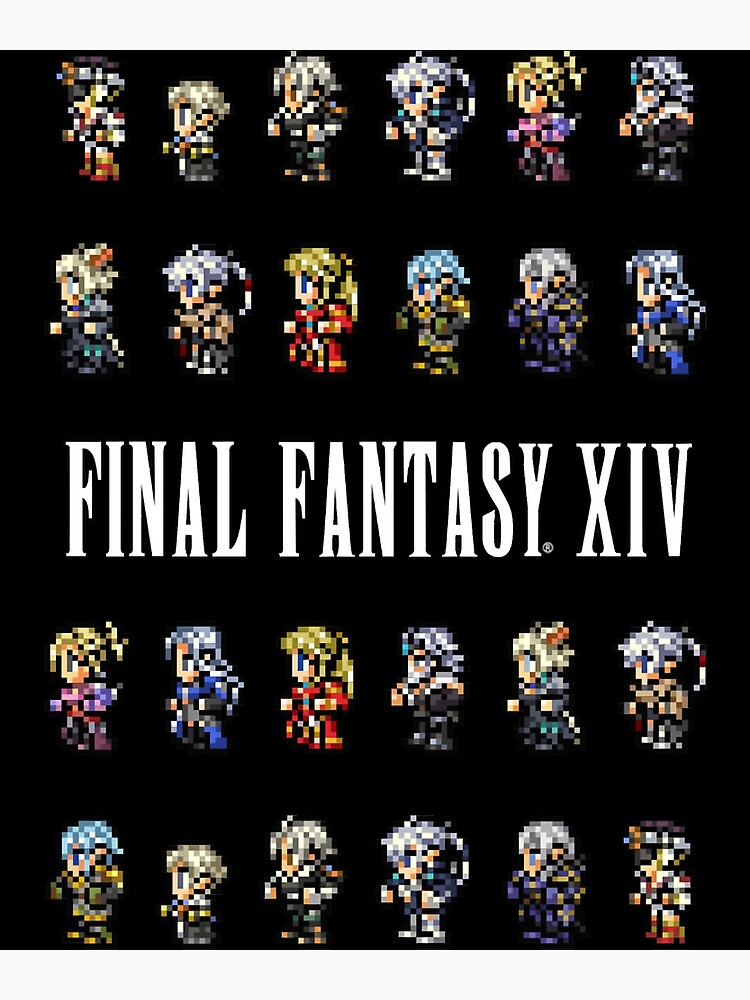 "Final Fantasy XIV 14 - Sprites PIXEL SPRITE" Poster by RONALDLMALCOM ...