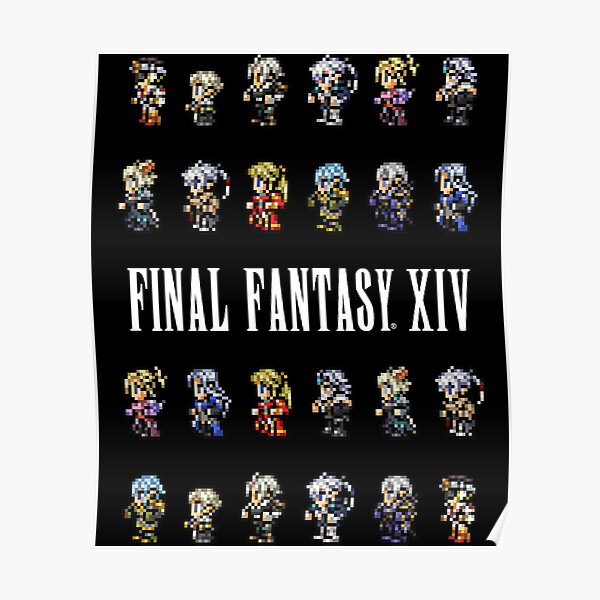 "Final Fantasy XIV 14 - Sprites PIXEL SPRITE" Poster by RONALDLMALCOM ...