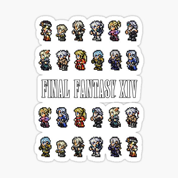"Final Fantasy XIV 14 - Sprites PIXEL SPRITE" Sticker by RONALDLMALCOM ...