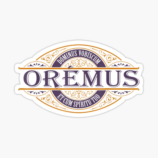 "Traditional Latin Mass Oremus Dominus Vobiscum Catholic " Sticker by ...