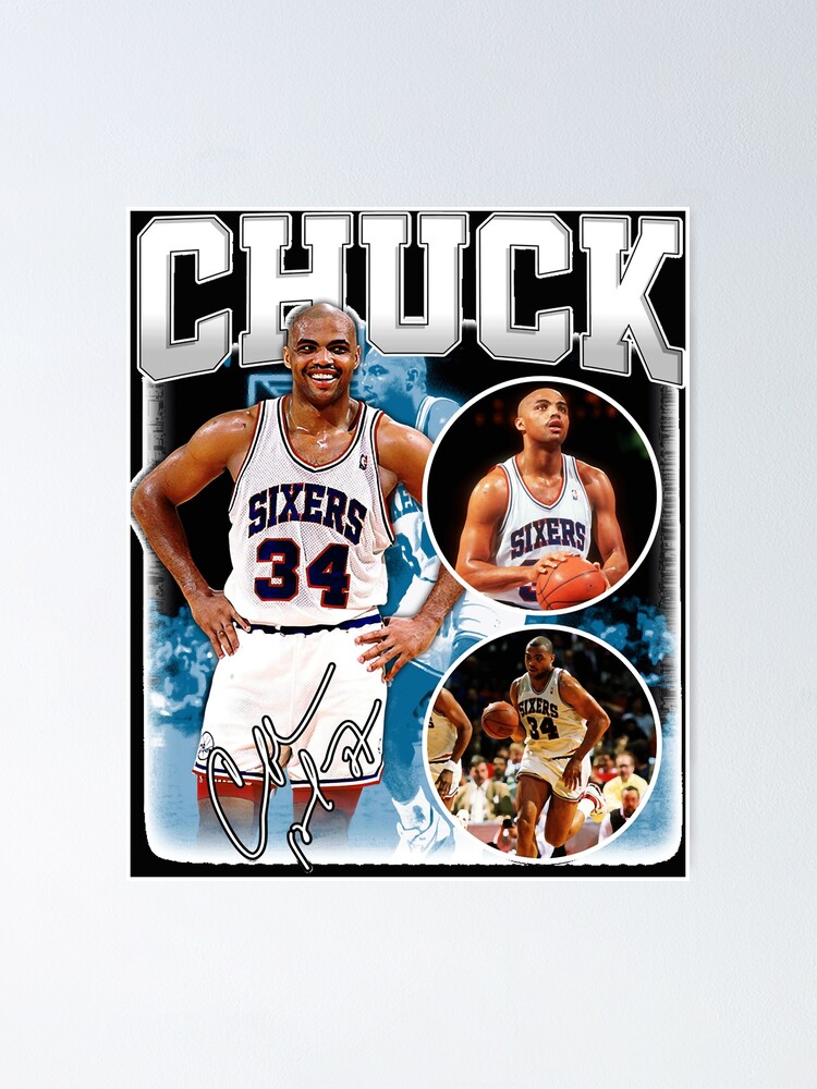 Póster «Charles Barkley Chuck Basketball Vintage Retro 80s 90s Bootleg ...