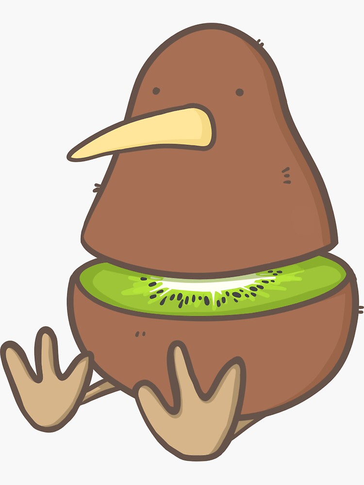 "Do kiwi birds eat kiwi?" Sticker by mumblewumble | Redbubble