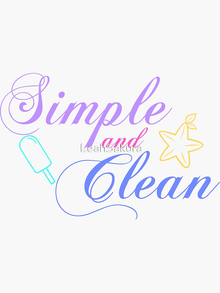 "Simple and Clean " Sticker for Sale by LeahSakura | Redbubble