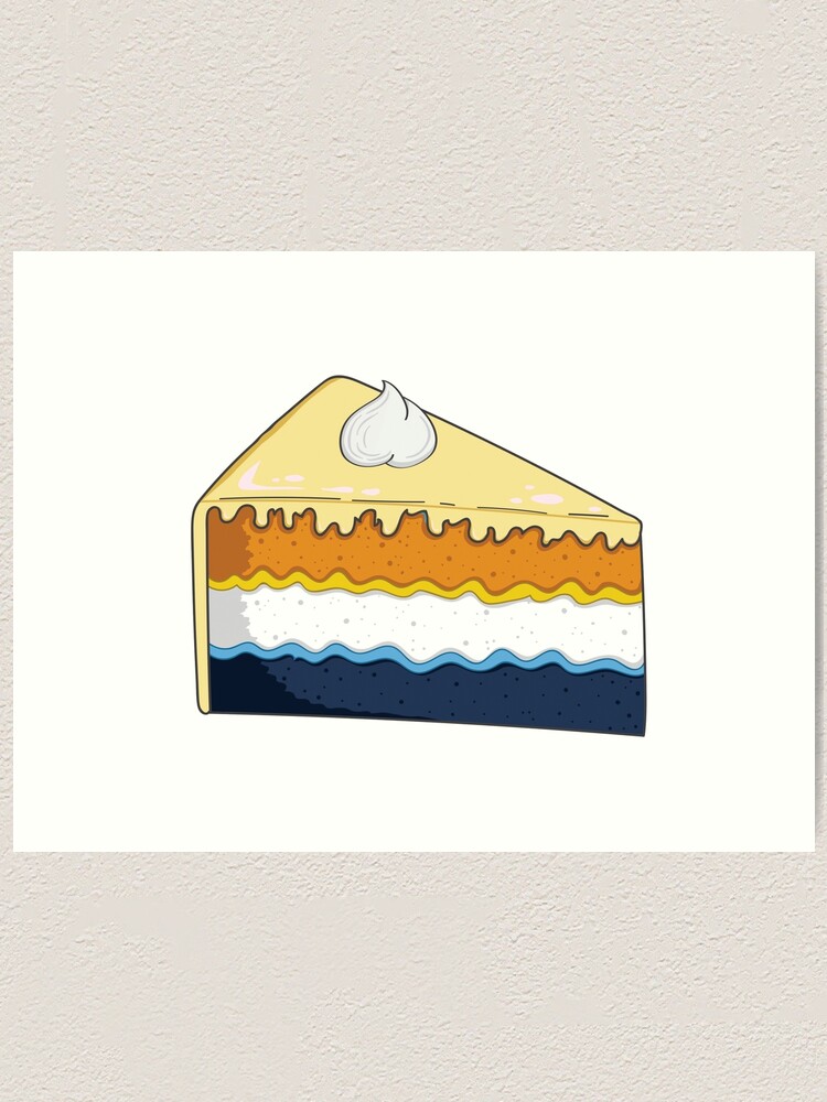 "Aro Ace Pride Cake - Aromantic Asexual Pride Flag Colours" Art Print ...
