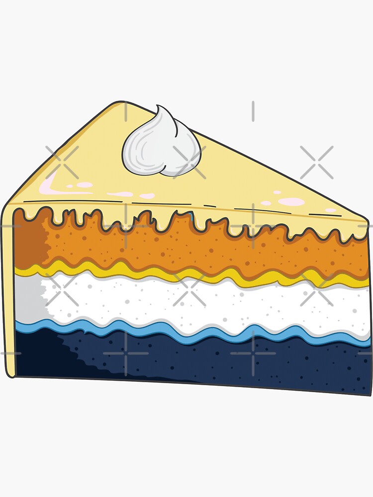 "Aro Ace Pride Cake - Aromantic Asexual Pride Flag Colours" Sticker by ...
