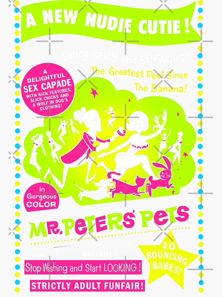 "MR PETERS PETS" Sticker for Sale by shnooks | Redbubble