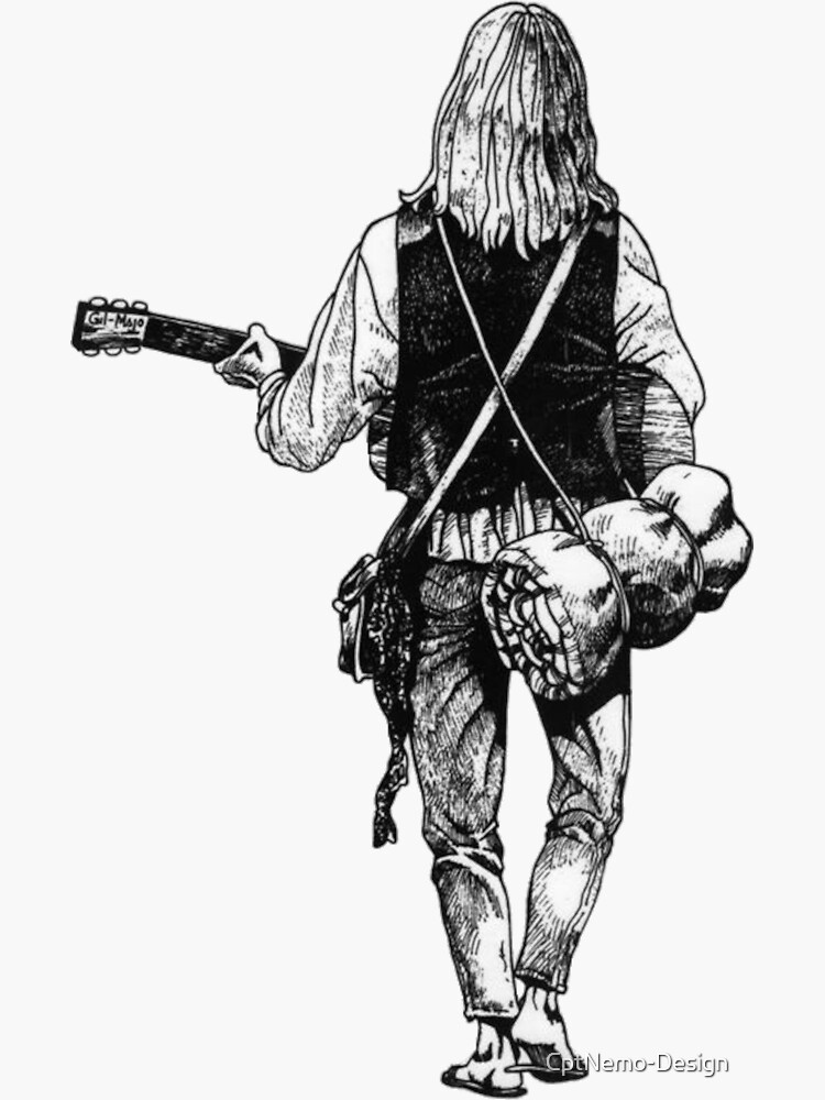 "Vagabond Black And White" Sticker by CptNemo-Design | Redbubble