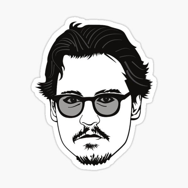 "Johnny Depp " Sticker for Sale by G4DG3T | Redbubble