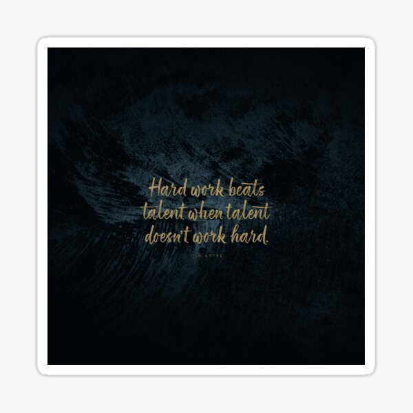 "Hard Work" Sticker for Sale by GordanDesign | Redbubble