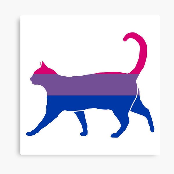 "Bi Pride Cat" Canvas Print by Princess-Lee-Uh | Redbubble