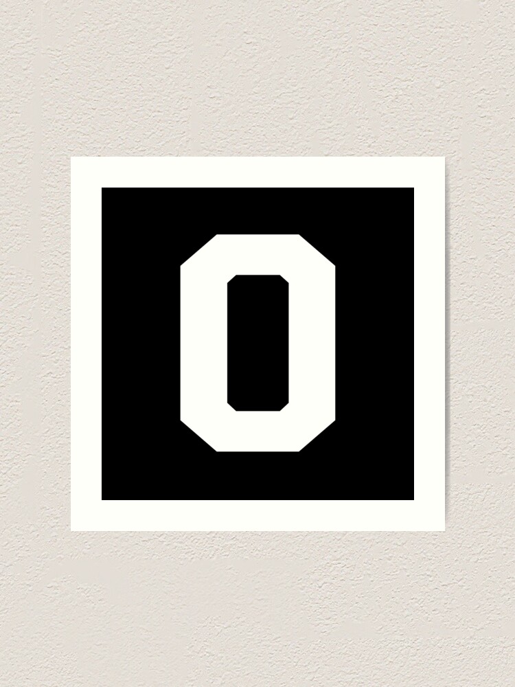 "Number 0, White zero, Sports number 0" Art Print for Sale by ...