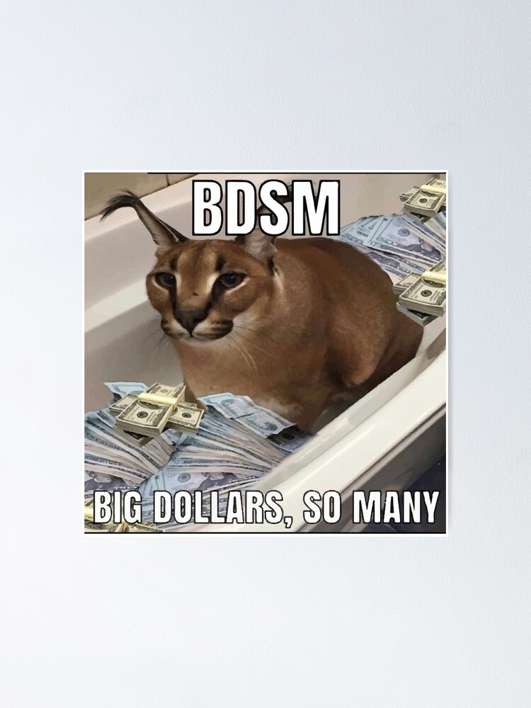 "BDSM Big Floppa Big Dollars So Many" Poster by humanrightshirt | Redbubble
