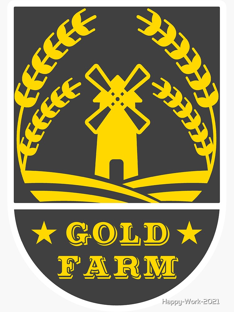 "Gold Farm / Farmhouse / Farmers / Farm" Sticker by Happy-Work-2021 ...