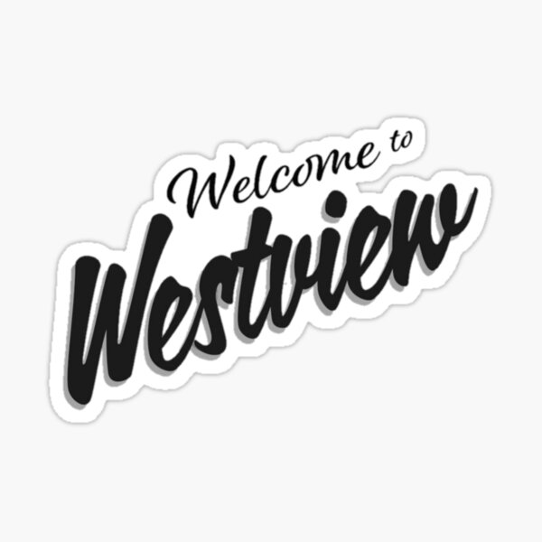"welcome to westview " Sticker by marvelposters | Redbubble