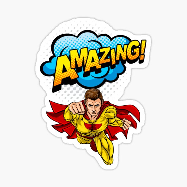 "Amazing " Sticker for Sale by ARTEMBASSY | Redbubble