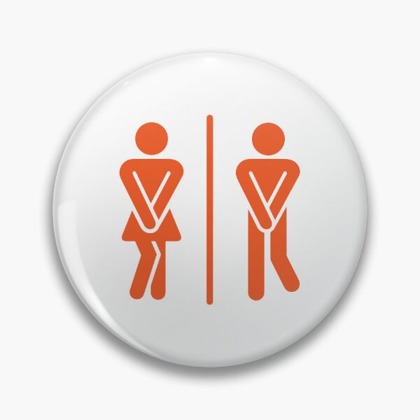 "Orange Men, Women Restroom Sign, Bathroom Sign, Toilet Sign, Wc Sign ...