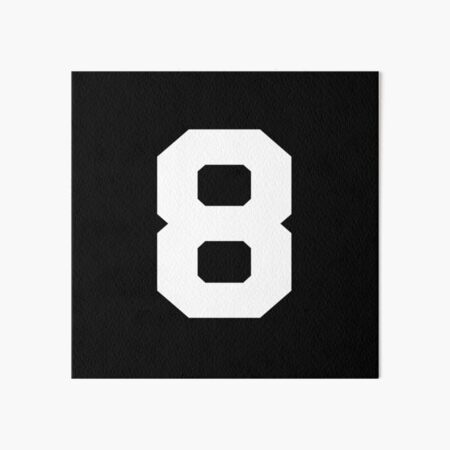 "Number 8, White eight, Sports number 8" Art Board Print for Sale by ...