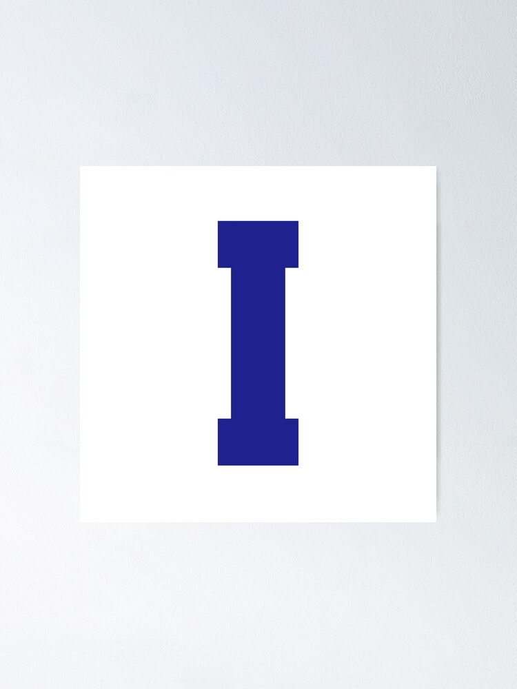 Letra I Azul Marino