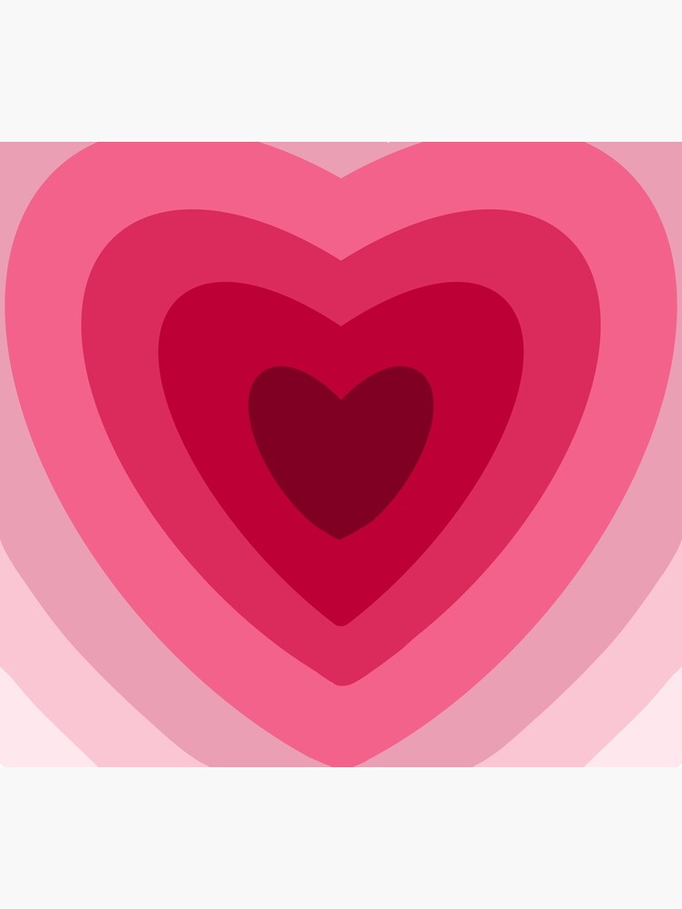 "Psychedelic love core pink and red trippy heart merch" Poster by ...