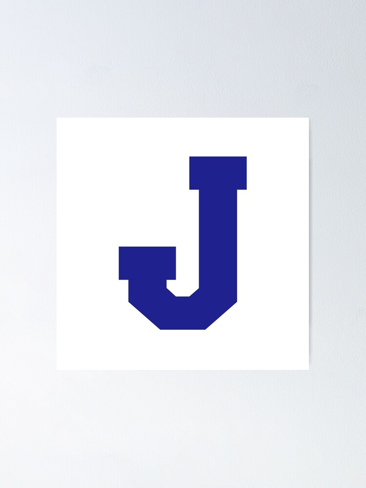 "Alphabet, Blue J, Sports letter J" Poster for Sale by TheCultStuff | Redbubble