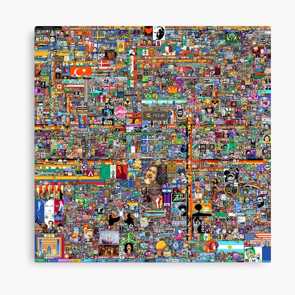 "8K R Place 2022 Atlas Final Image" Canvas Print for Sale by ...