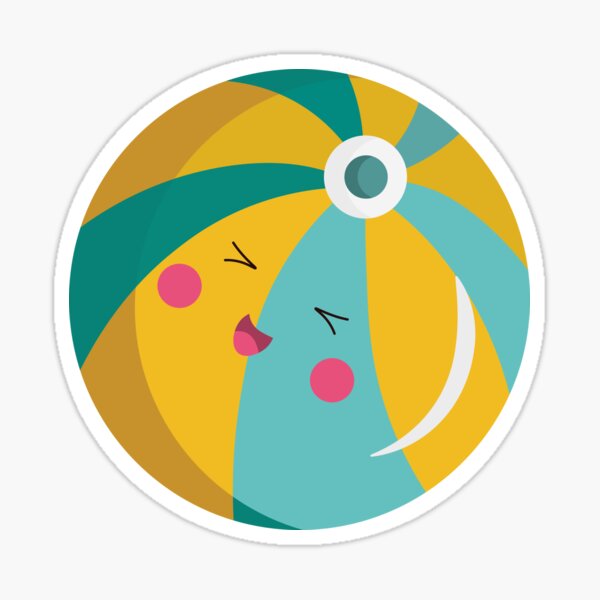 "Fun In The Sun - Beach Ball Sticker, Magnet or Pin Button - Beach Ball ...