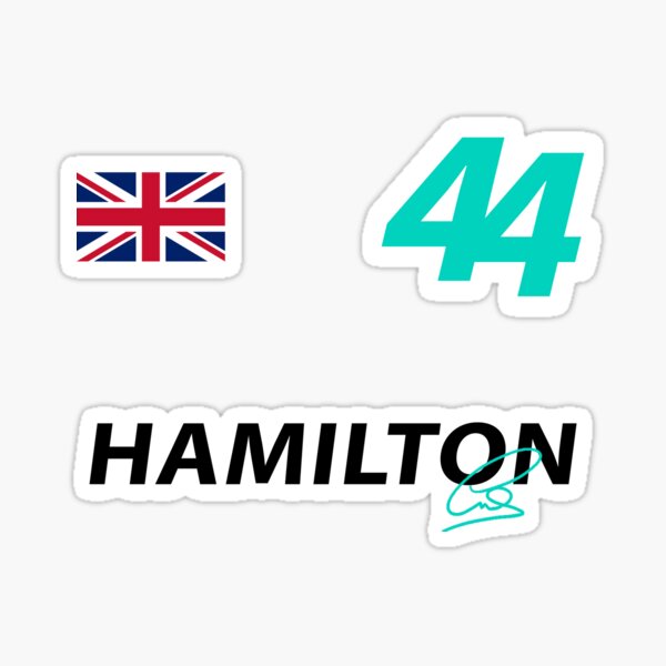 "Lewis Hamilton Mercedes British" Sticker by larsmeijer11 | Redbubble