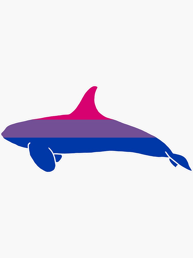 "Bi Pride Orca" Sticker for Sale by Princess-Lee-Uh | Redbubble