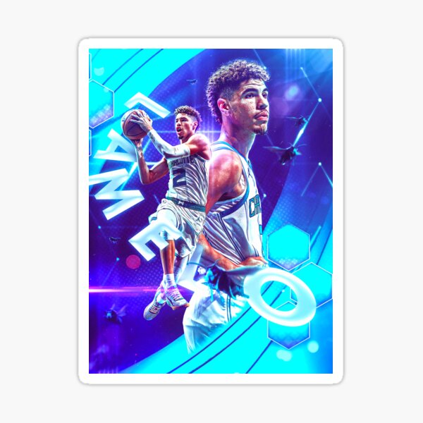 "LaMelo Ball 2 Basketball" Sticker by MaricelaPadron | Redbubble