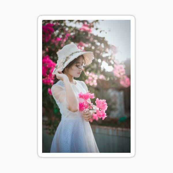 "pretty eye catching Asian girl " Sticker by Love-Ra | Redbubble