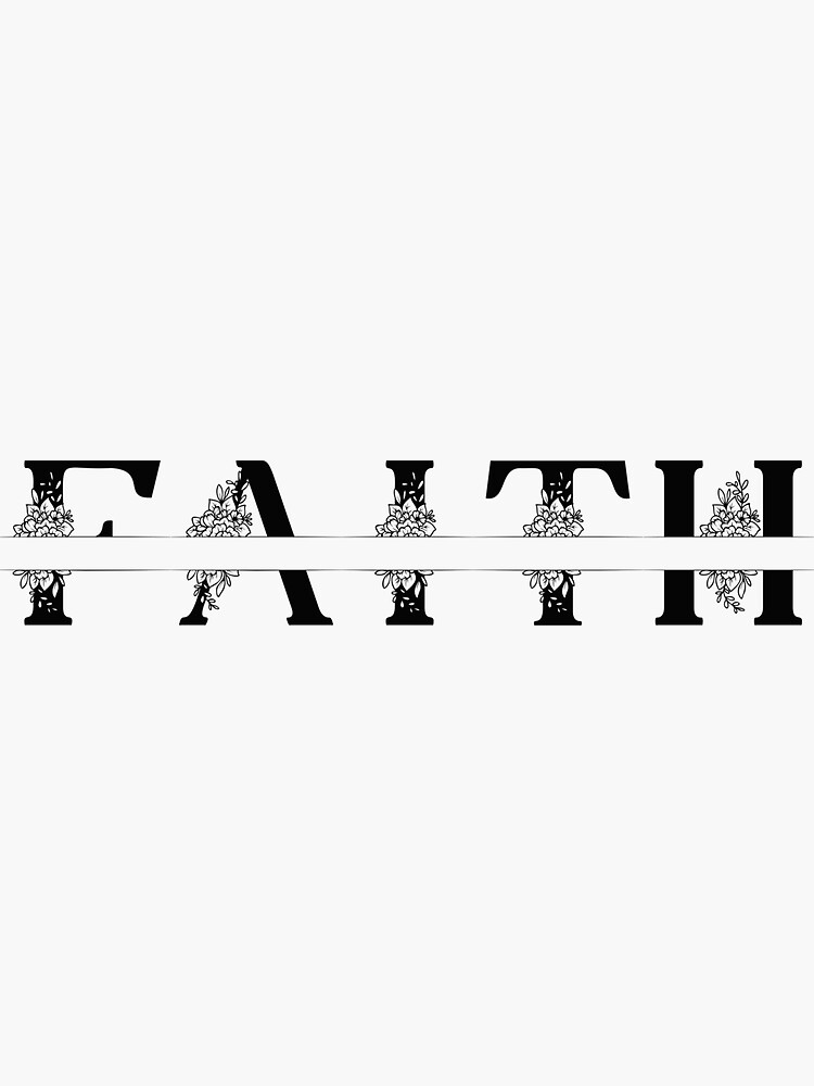 " Faith written Baseball Caps Faith Text Caps " Sticker by halasalameh ...