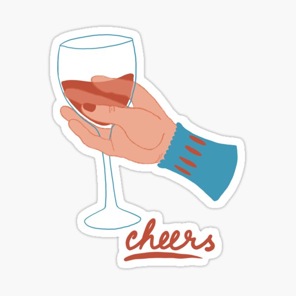 "Cheers" Sticker for Sale by ematudose | Redbubble