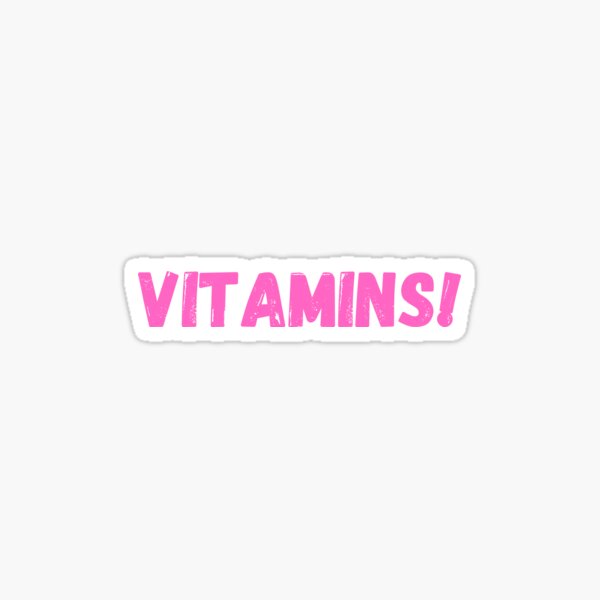 "Vitamins label" Sticker by Sukieblue | Redbubble