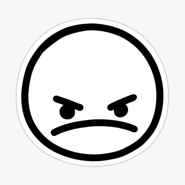 "Angry Face" Sticker by Zeeph | Redbubble