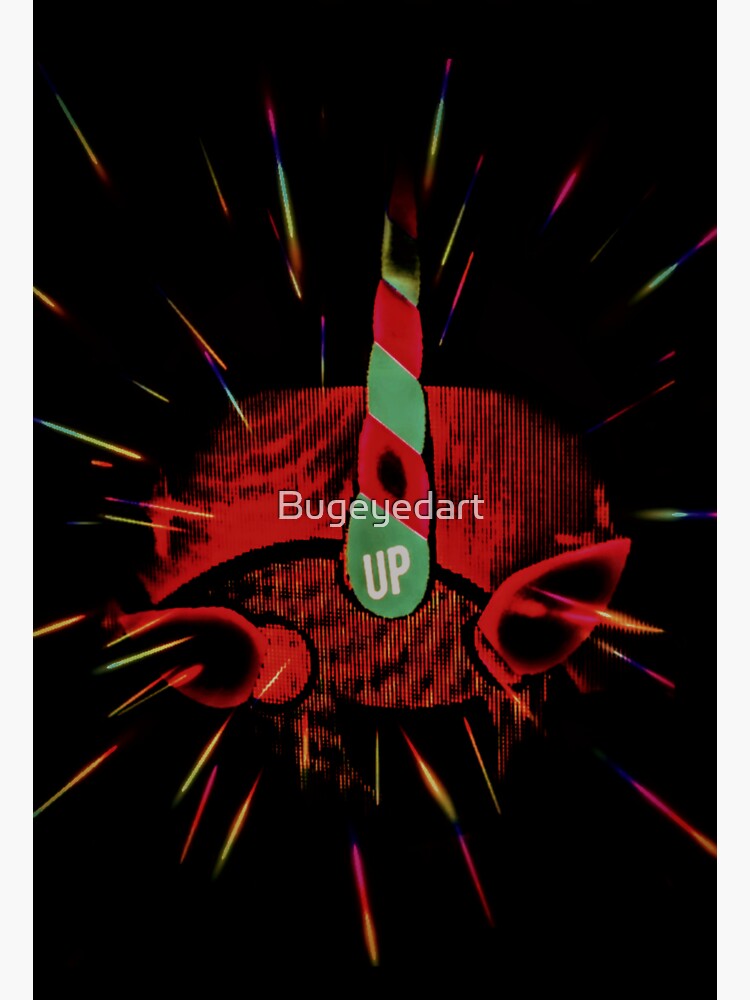 "BEAM ME UP" Sticker by Bugeyedart | Redbubble