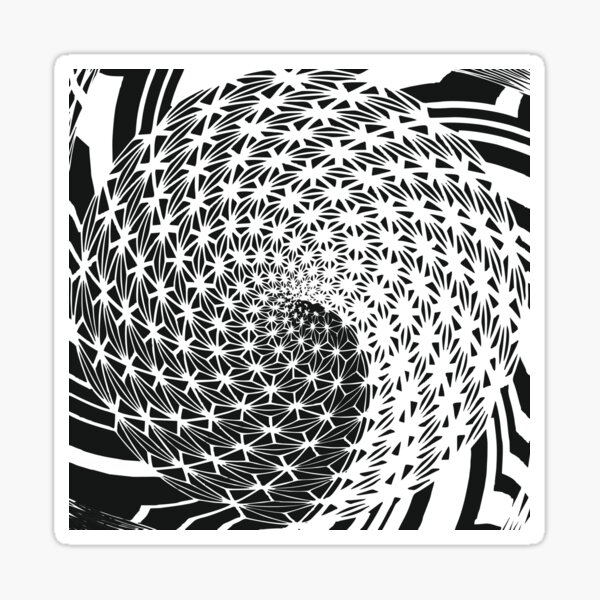 "asanoha spiral fade" Sticker by silvercordchop | Redbubble
