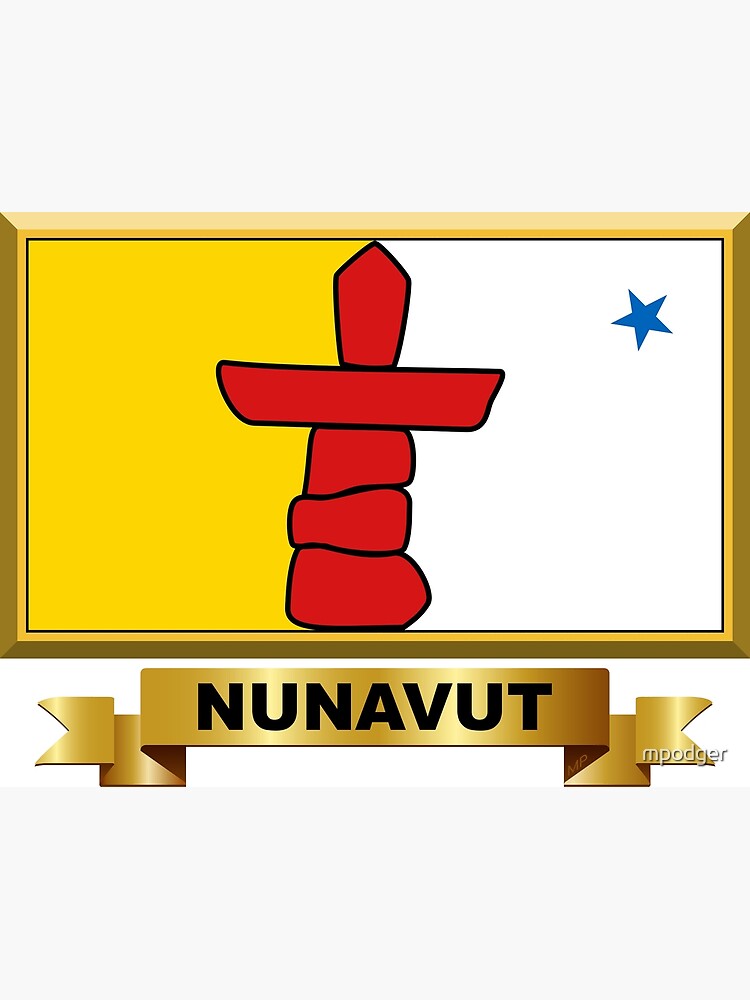 "NUNAVUT Flag Gifts, Masks, Stickers & Products (N)" Poster for Sale by ...