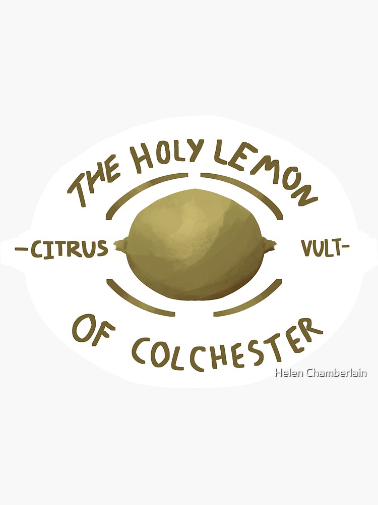 "The Holy Lemon on Colchester" Sticker for Sale by Glowworm28 | Redbubble