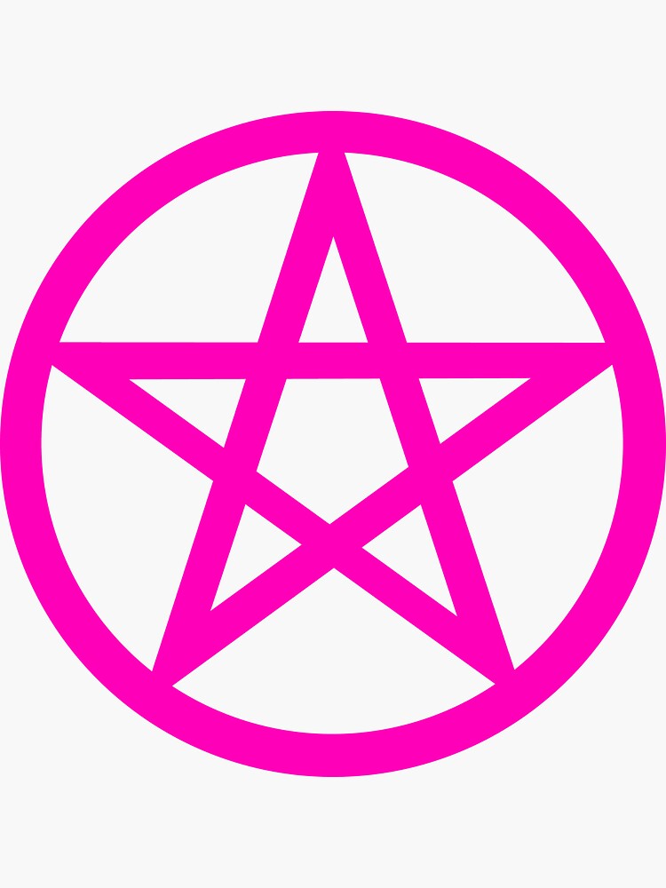 "Pink Pentacle" Sticker by Nekrotikk | Redbubble