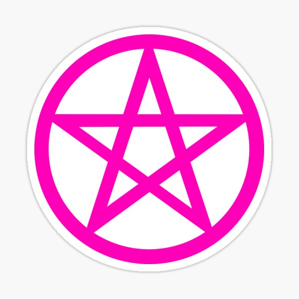 "Pink Pentacle" Sticker by Nekrotikk | Redbubble