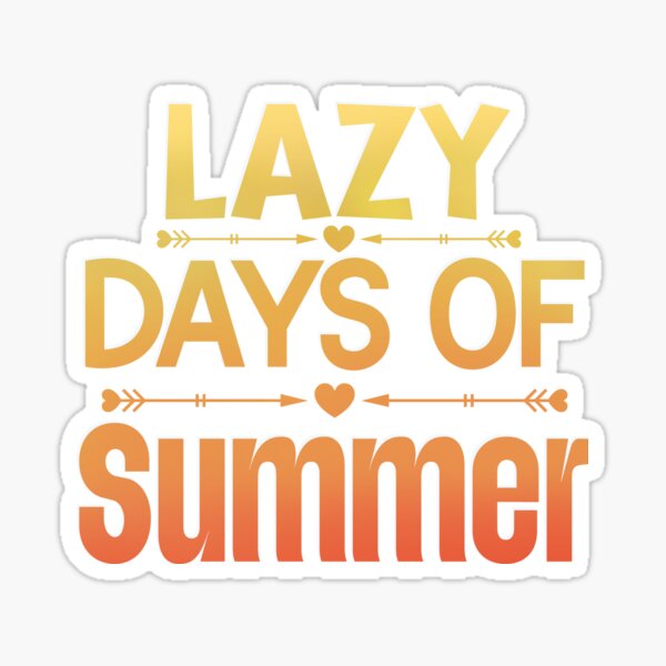 "Lazy days of Summer colourful " Sticker for Sale by TipTopTapo | Redbubble