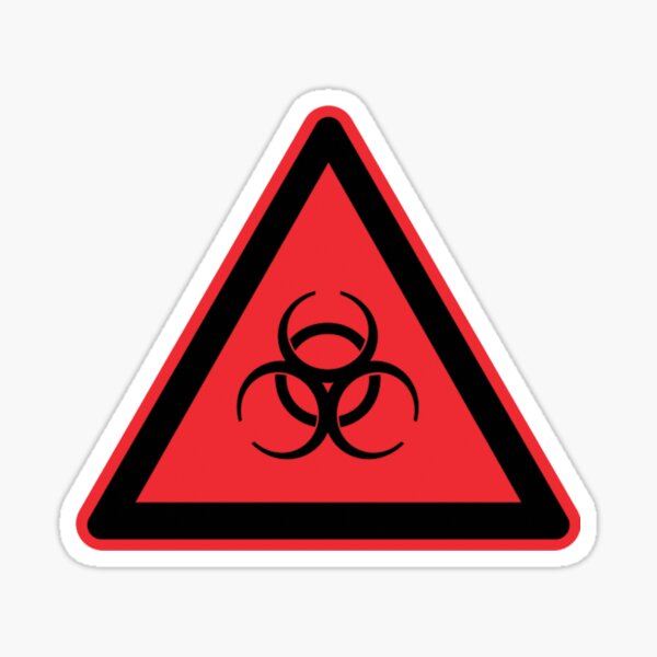 "HAZARD DANGEROUS" Sticker by zinar | Redbubble