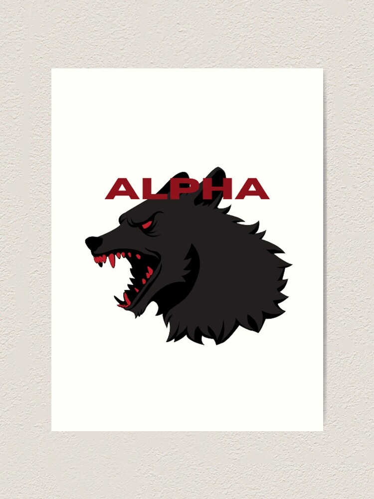 "Savage Alpha Wolf Face" Art Print for Sale by AbildtrupArt | Redbubble