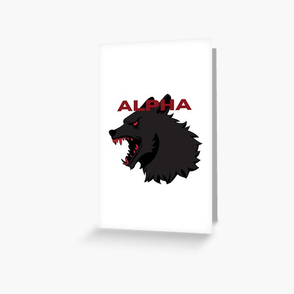 "Savage Alpha Wolf Face" Greeting Card for Sale by AbildtrupArt | Redbubble