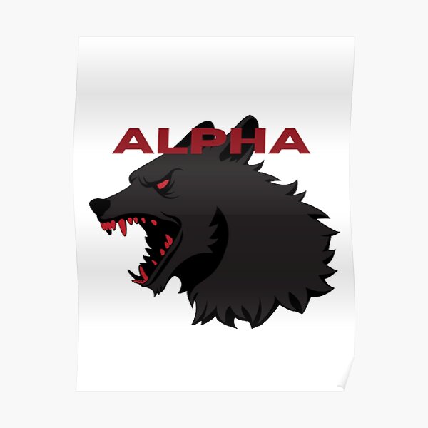 "Savage Alpha Wolf Face" Poster for Sale by AbildtrupArt | Redbubble