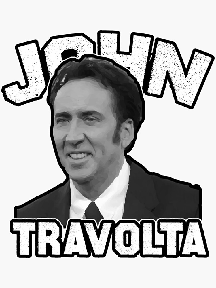 Pegatina «John Travolta nicolas jaula gracioso Meme» de Stiedeman-US ...