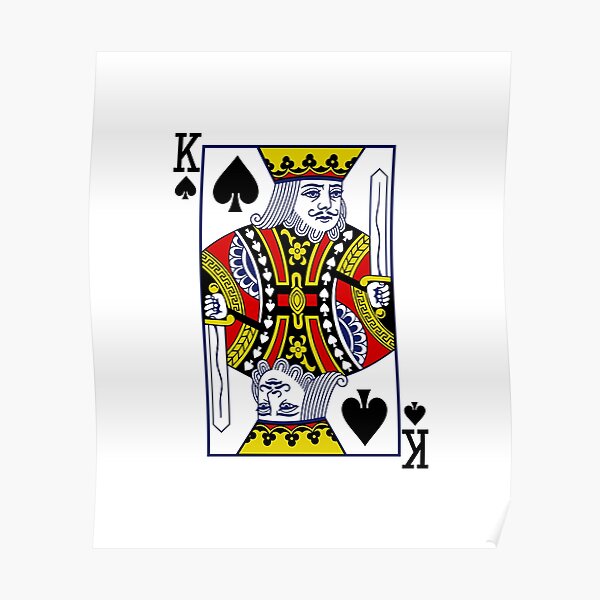 "King of Spades Playing Card" Poster for Sale by vladocar | Redbubble