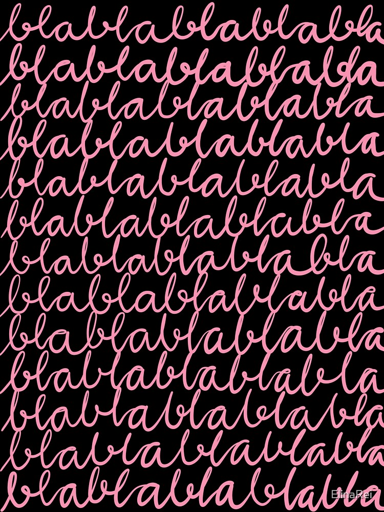"Bla bla bla pink scribble on black background" Sticker for Sale by ...